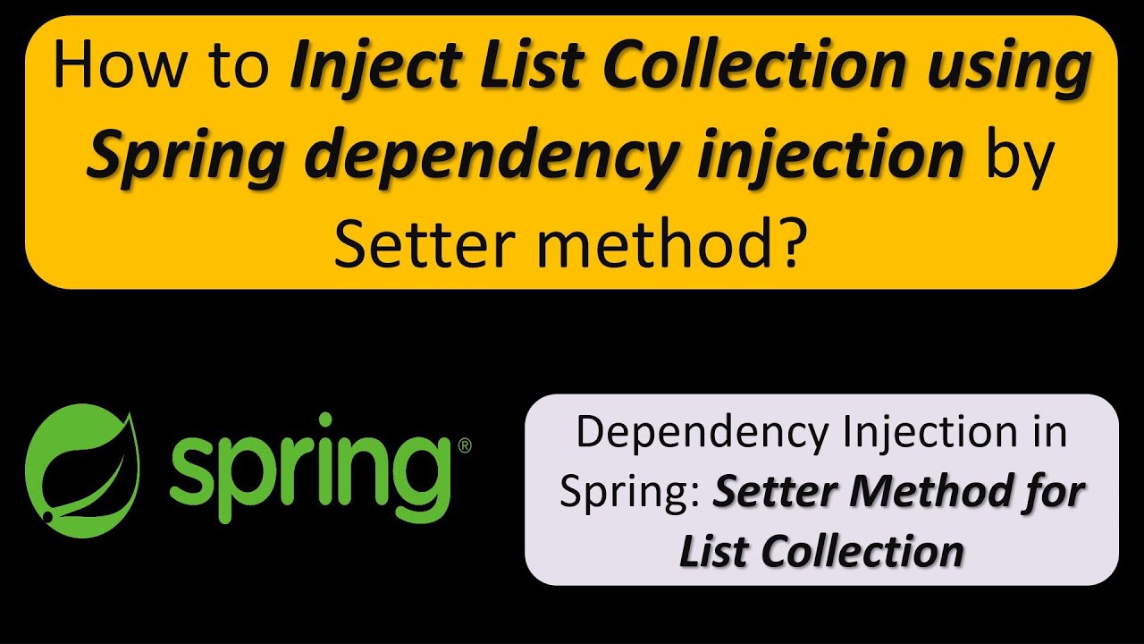 How to Inject List Collection using Spring dependency injection by Setter method? | Spring Tutorial