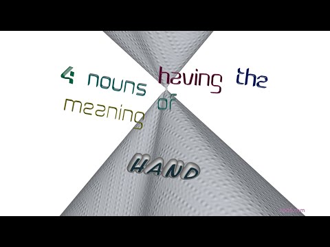 hand - 4 nouns which are synonym of hand (sentence examples)