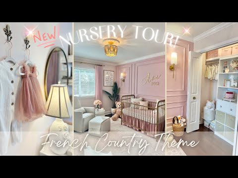 AVA'S NURSERY TOUR! (Soft French Country Theme w/ Roses) | VLOG