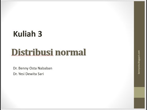 Kuliah 3. Distribusi Normal