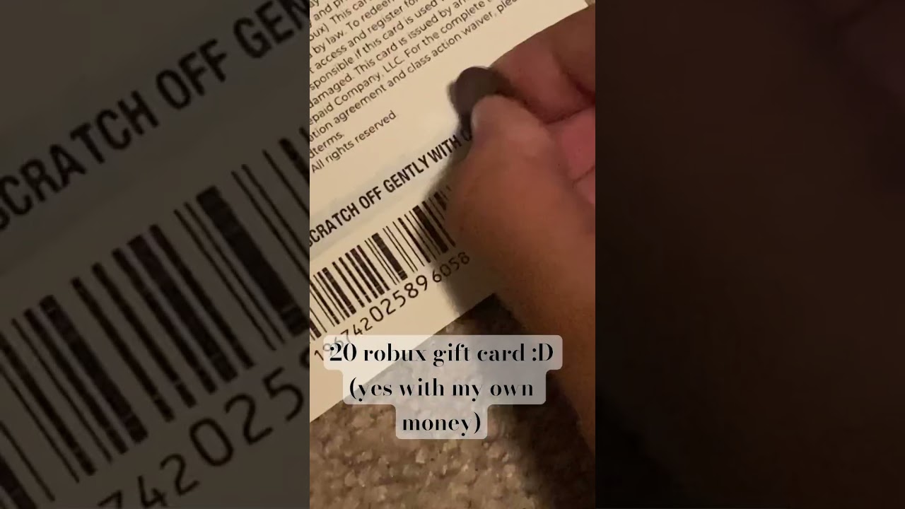 20 dollar robux gift card #help #random #roblox