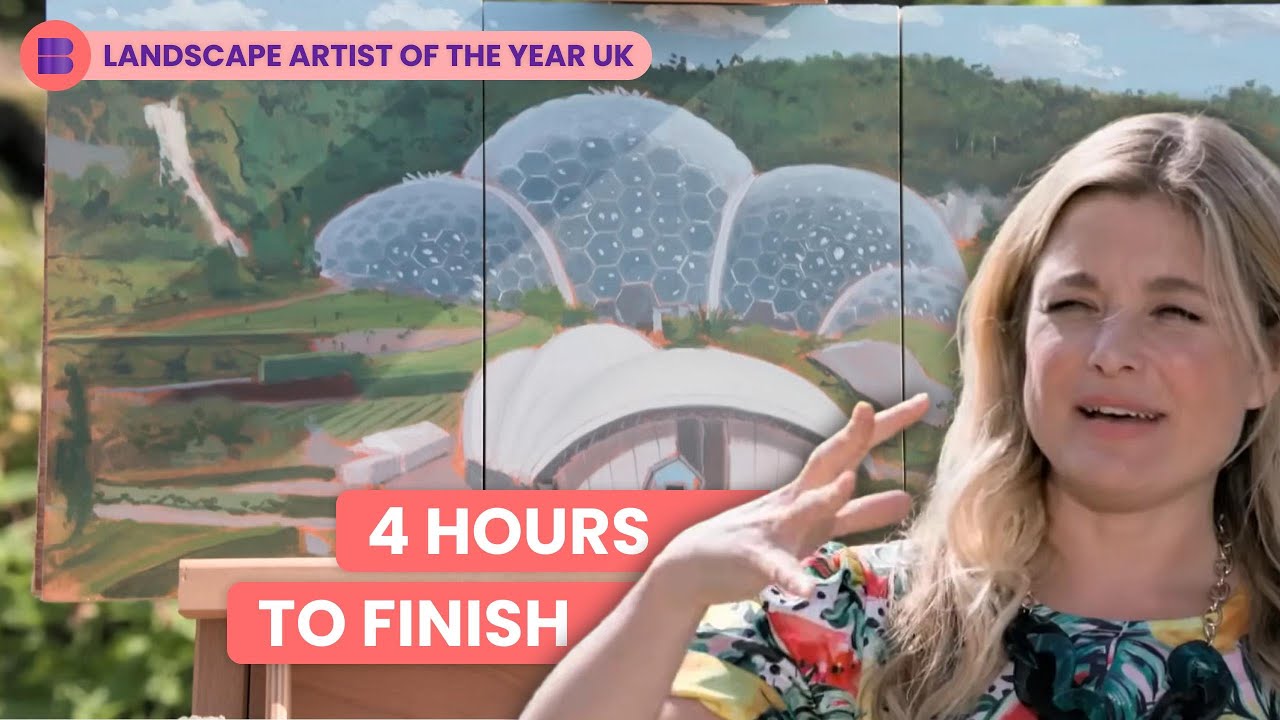 Painting Geodesic Biomes in 4 Hours Eden Project | Landscape Artist of the Year