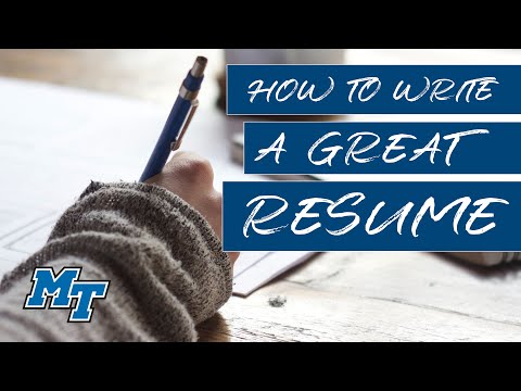 How to Write A Great Resume - MTSU Career Development