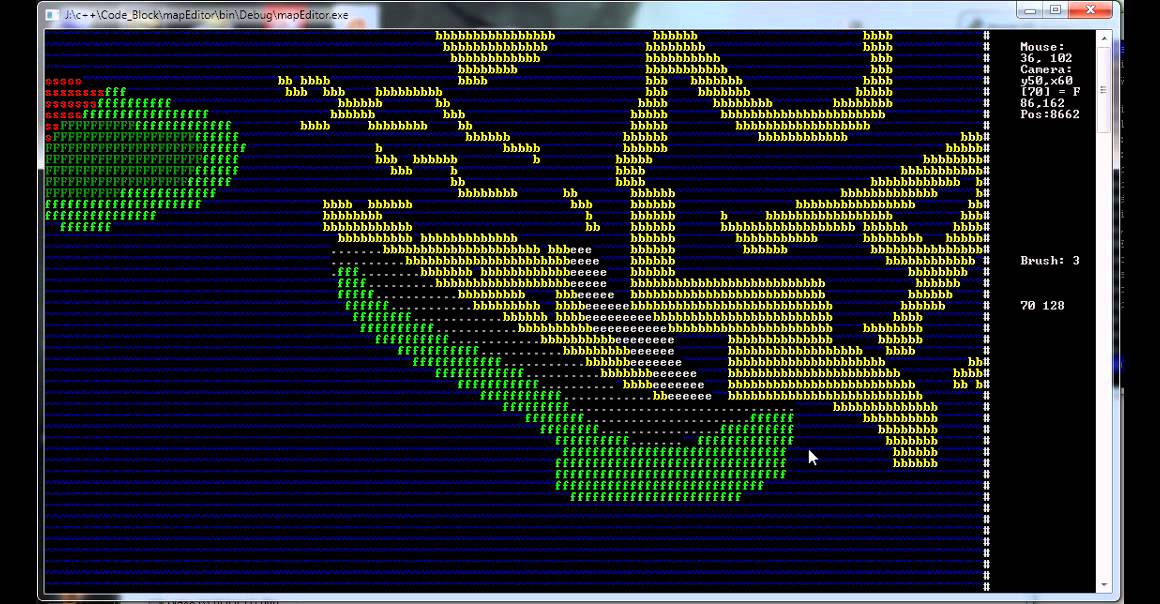 ASCII roguelike map editor