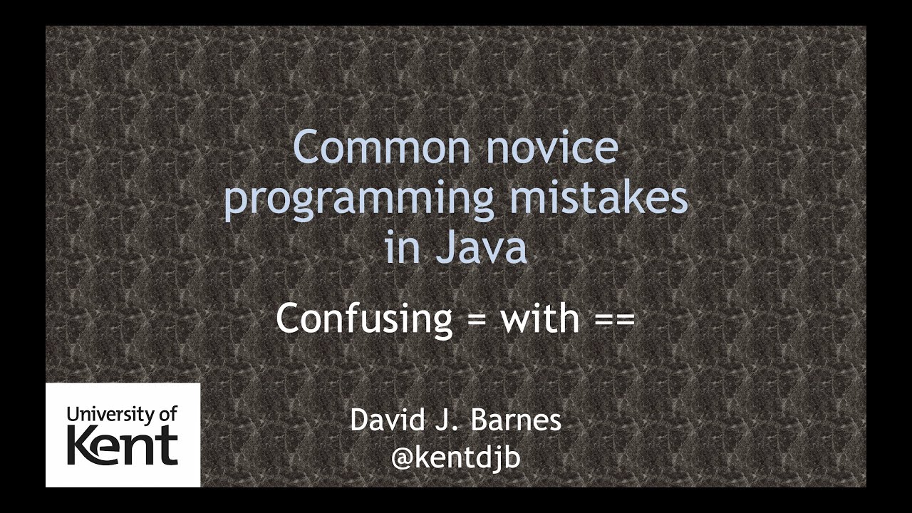 Common novice programming mistakes in Java: confusing = with ==