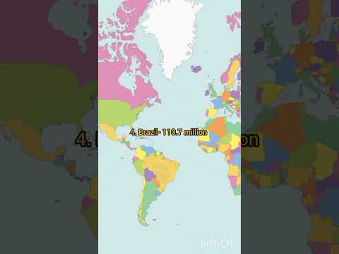 Top 5 countries with the highest number of Facebook users. #facebook #user #map