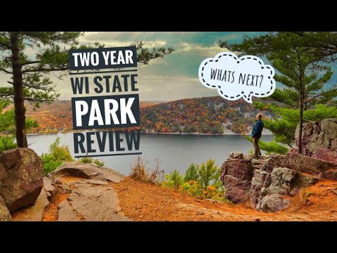 Wisconsin State Parks grouped in 4 categories. Classic Camping, Waterfront, Viewpoints, Waterfalls