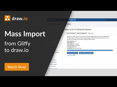 Convert all of your Gliffy diagrams with the draw.io mass Gliffy importer for Atlassian Confluence