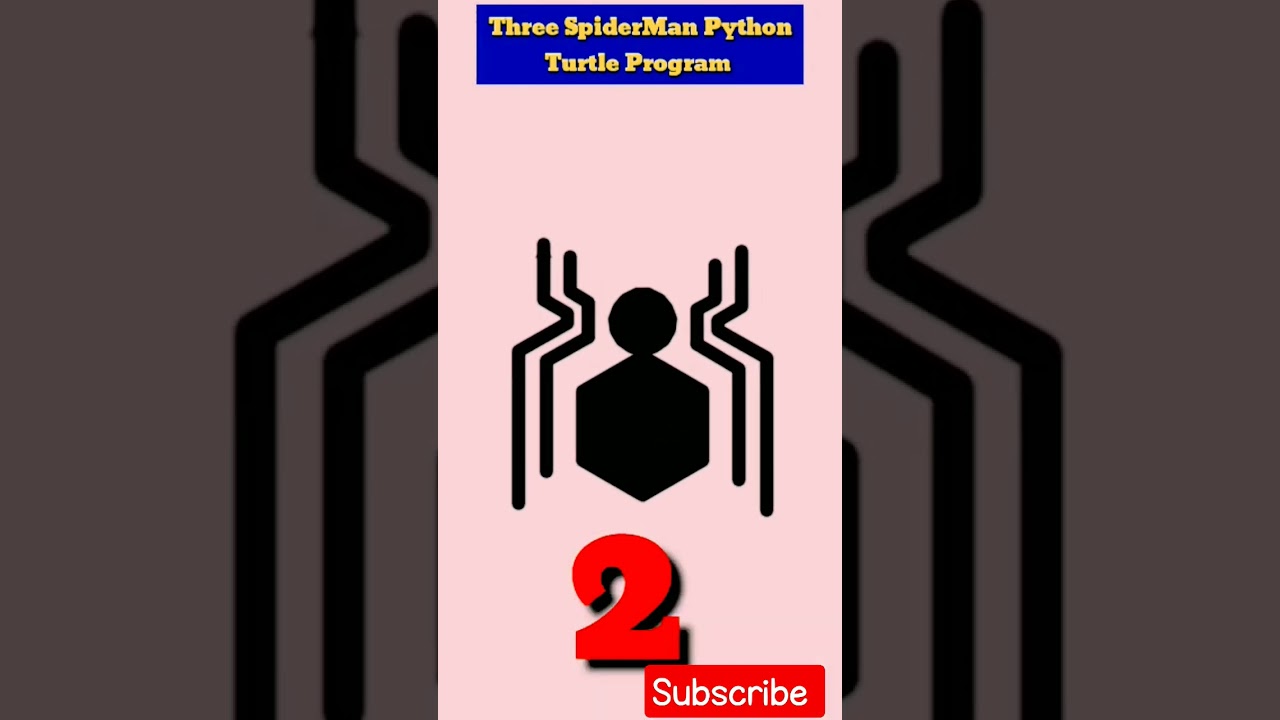 Draw Spiderman Logo Using Python Turtle|Make Spiderman Using Python Turtle|#shorts #youtubeshorts