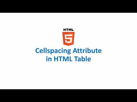 Cellspacing Attribute in HTML Table