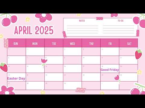 π
April 2025 Calendar | π£ Easter 2025 Date | πΈ Spring & π Autumn 2025