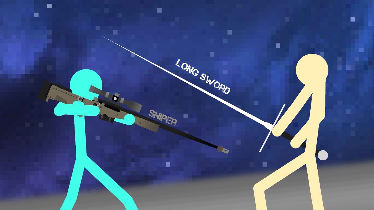Sniper V.S Long Sword | sticknodes weapons fight #2