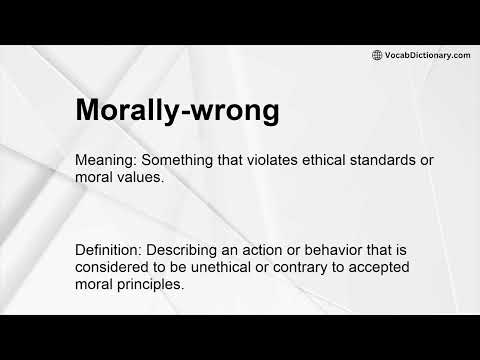 Morally-wrong Meaning