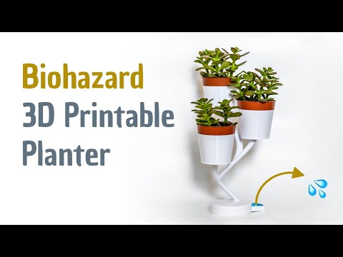 Thingiverse - Biohazard - Flower pot with water tray by plasticbarista