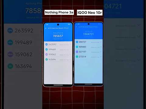 Nothing phone 3a antutu score vs iqoo neo 10r antutu score #shorts #hemantsen