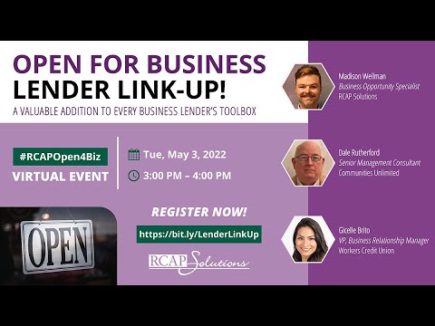 Open for Business Lender Link-Up (05/03/2022)