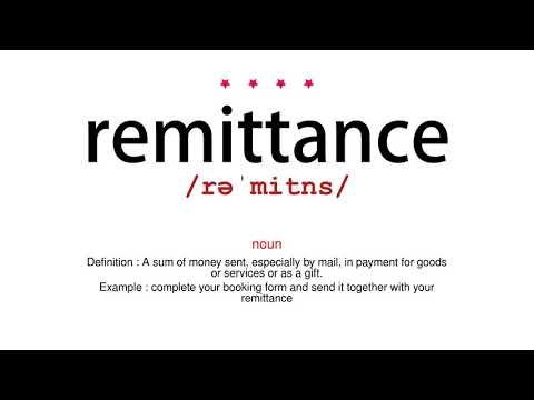 How to pronounce remittance - Vocab Today