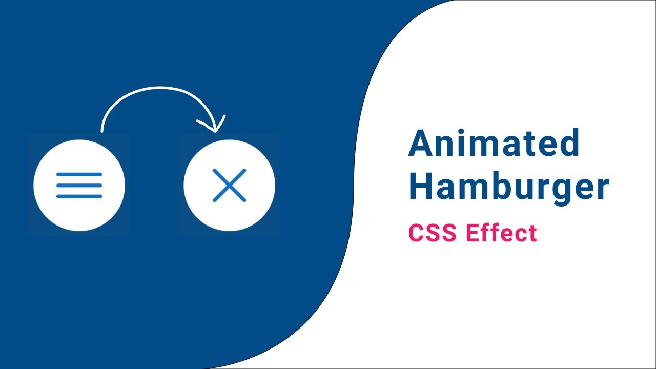 Animated Hamburger Menu Tutorial   CSS Effects