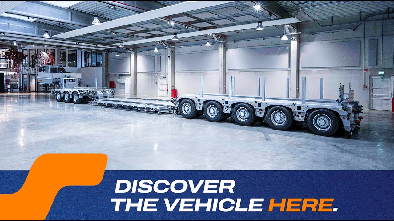 Faymonville - CombiMAX extendable lowbed trailer with 8 axles & excavator bridge