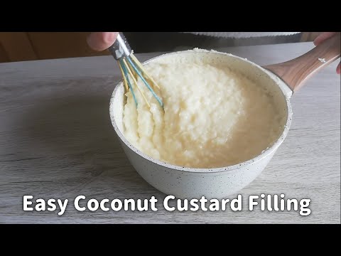 Easy Homemade COCONUT FILLING for many Cakes & Desserts | Coconut Custard Recipe