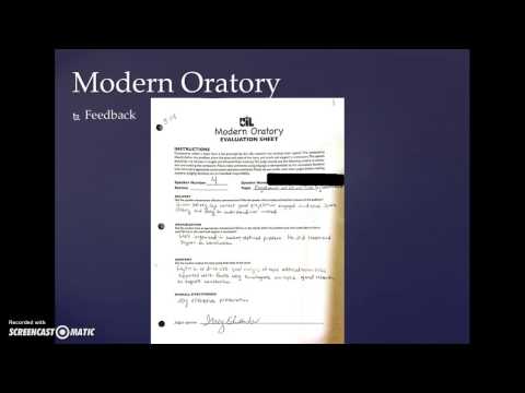 Modern Oratory Judges' Guidelines