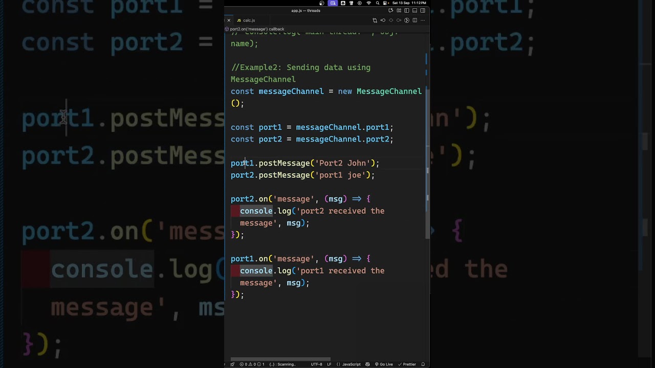 How Node.js Threads Talk to Each Other | Message Channels Explained