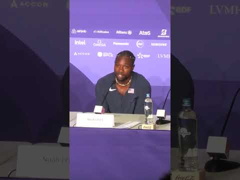 Noah Lyles Takes a shot at Kenny Bednarek during press conference after winning gold in 100m