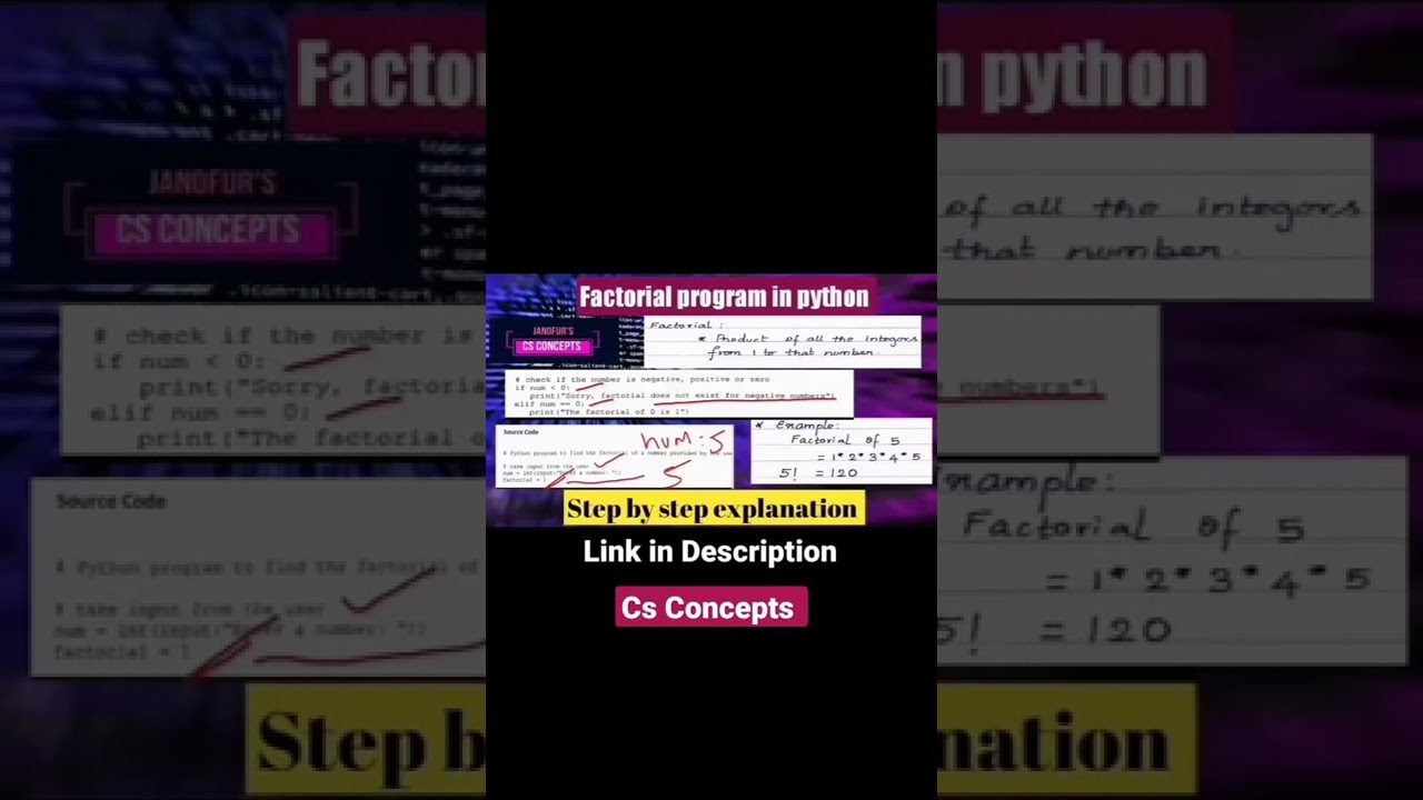 Factorial program in python