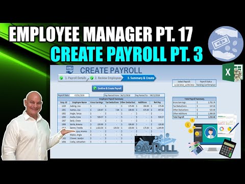 How To Create A Complete Payroll In Excel [Employee Manager Part 17]