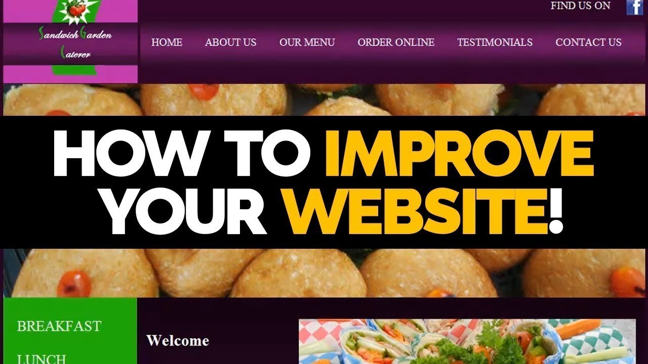 Website Design - Catering company website review - Ask Evan