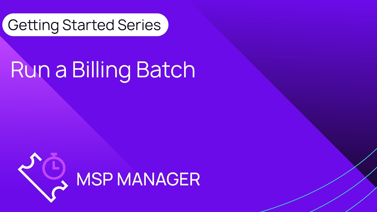 Run a Billing Batch