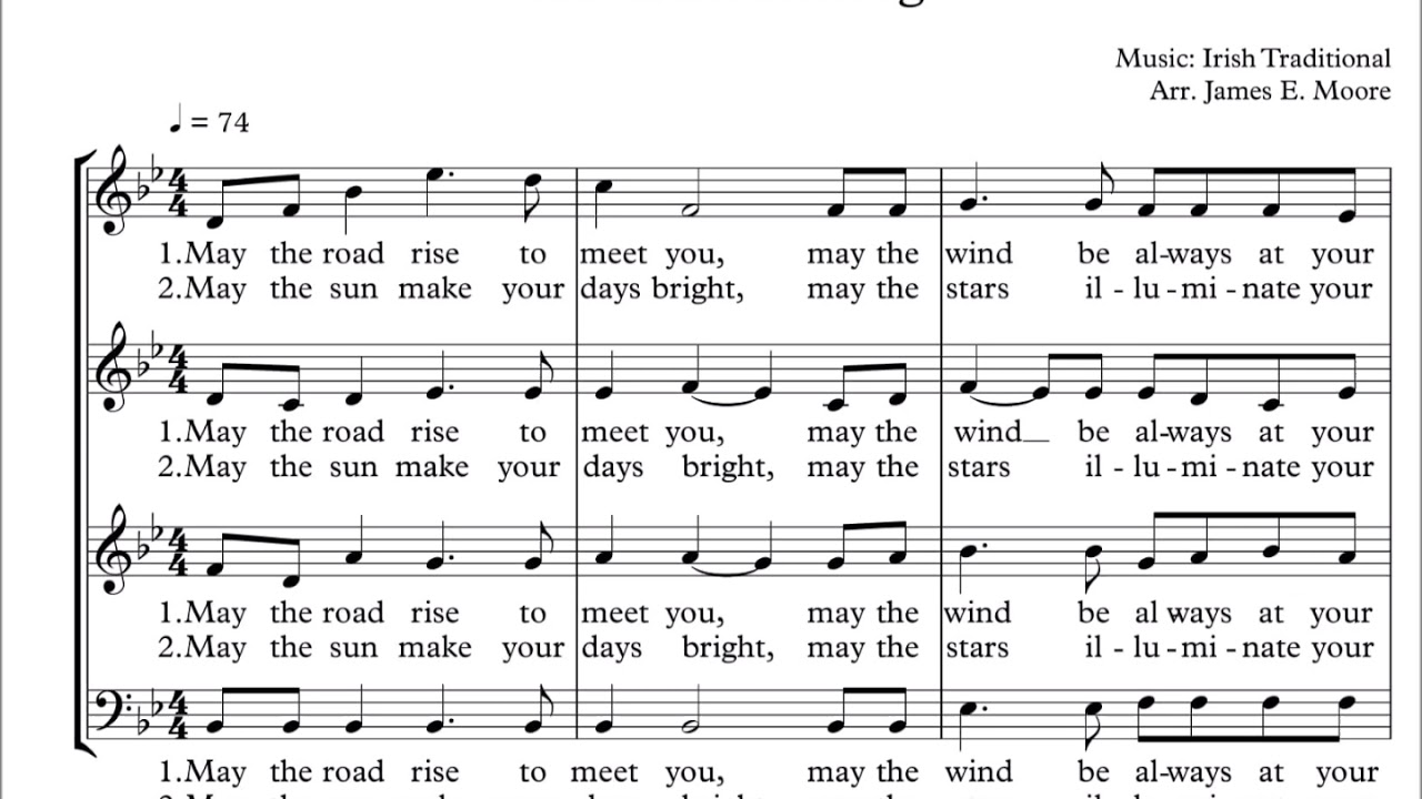 An Irish blessing- James Moore (score)