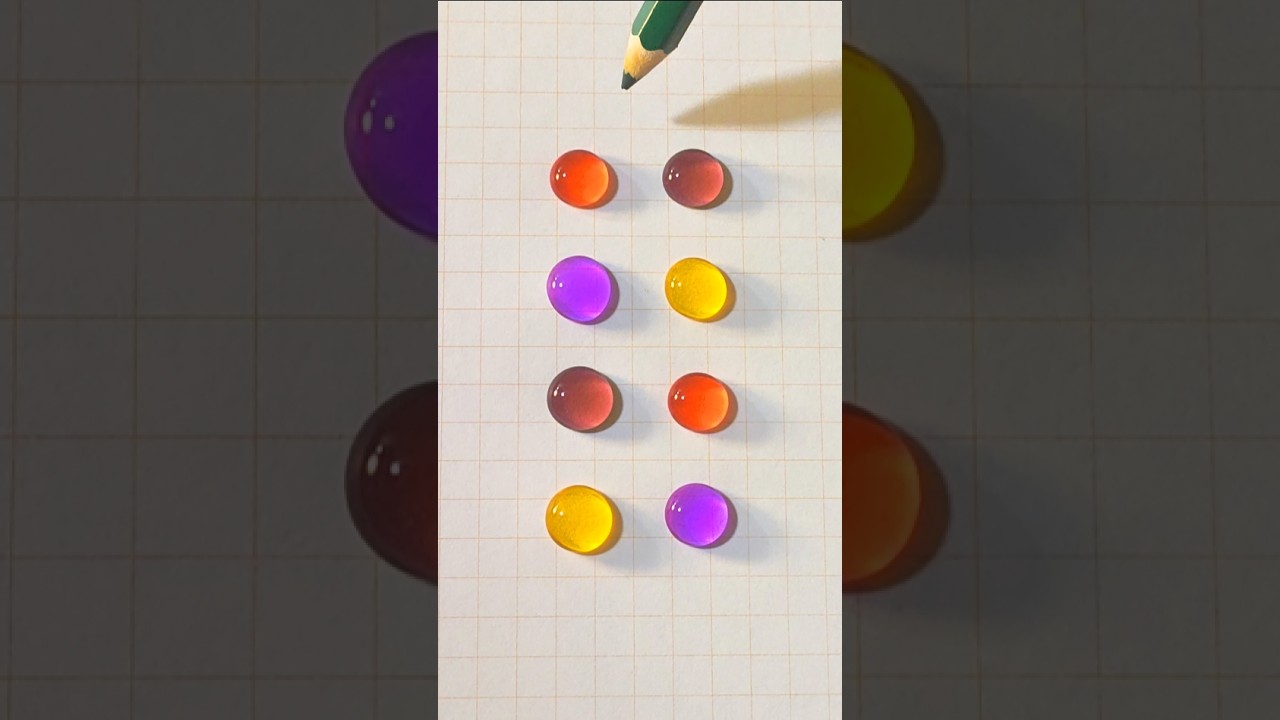 Fun Colors Water Drop 🔴🟣🟤🟠 #shorts  #art #colors #funny #mixing #games #satisfying #trending #viral