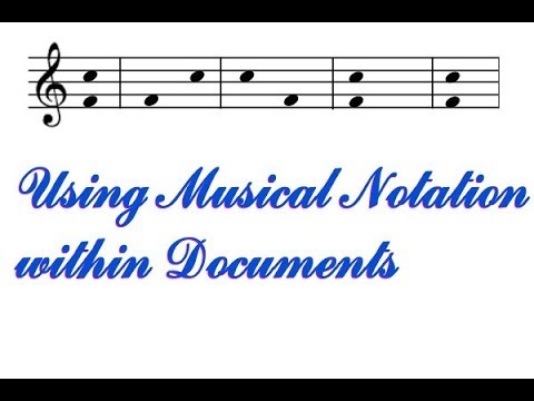 Musical Notes in Word etc.