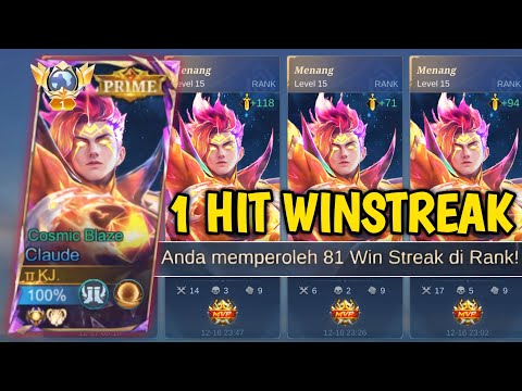 UPDATE!! TOP 1 GLOBAL CLAUDE NEW BEST 1 HIT BUILD & EMBLEM 2025! (AUTO WINSTREAK) - MLBB