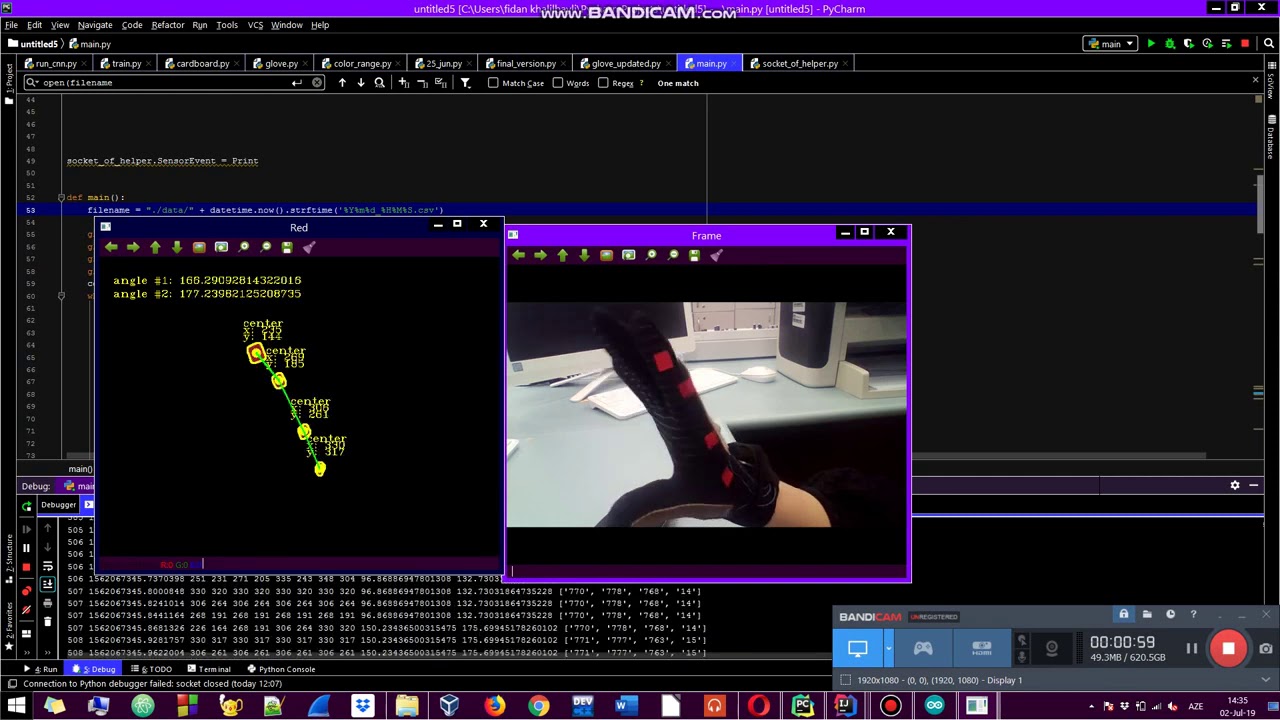 Joint Angle Estimation using Computer Vision (close up)