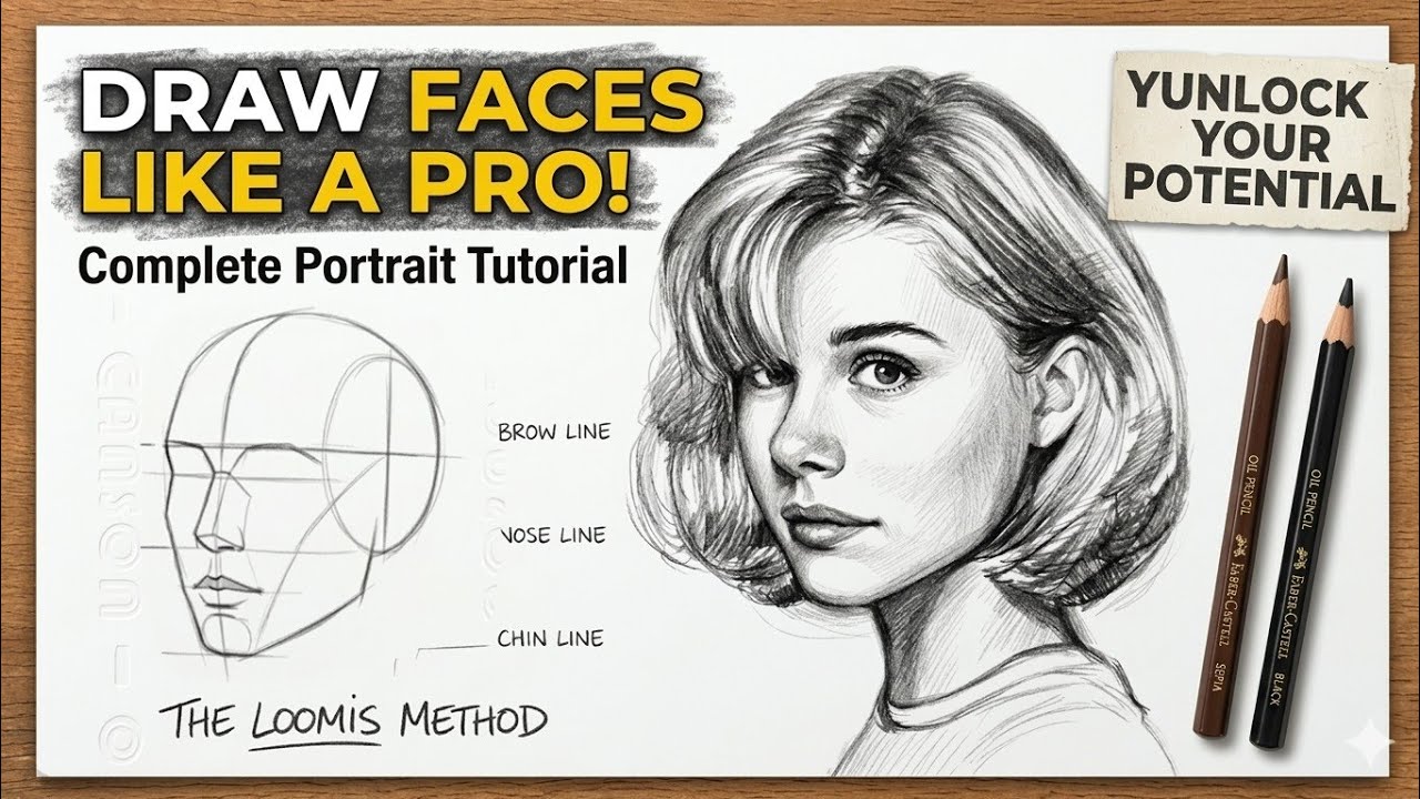 Portrait Drawing for Beginners: Step-by-Step Loomis Method Tutorial