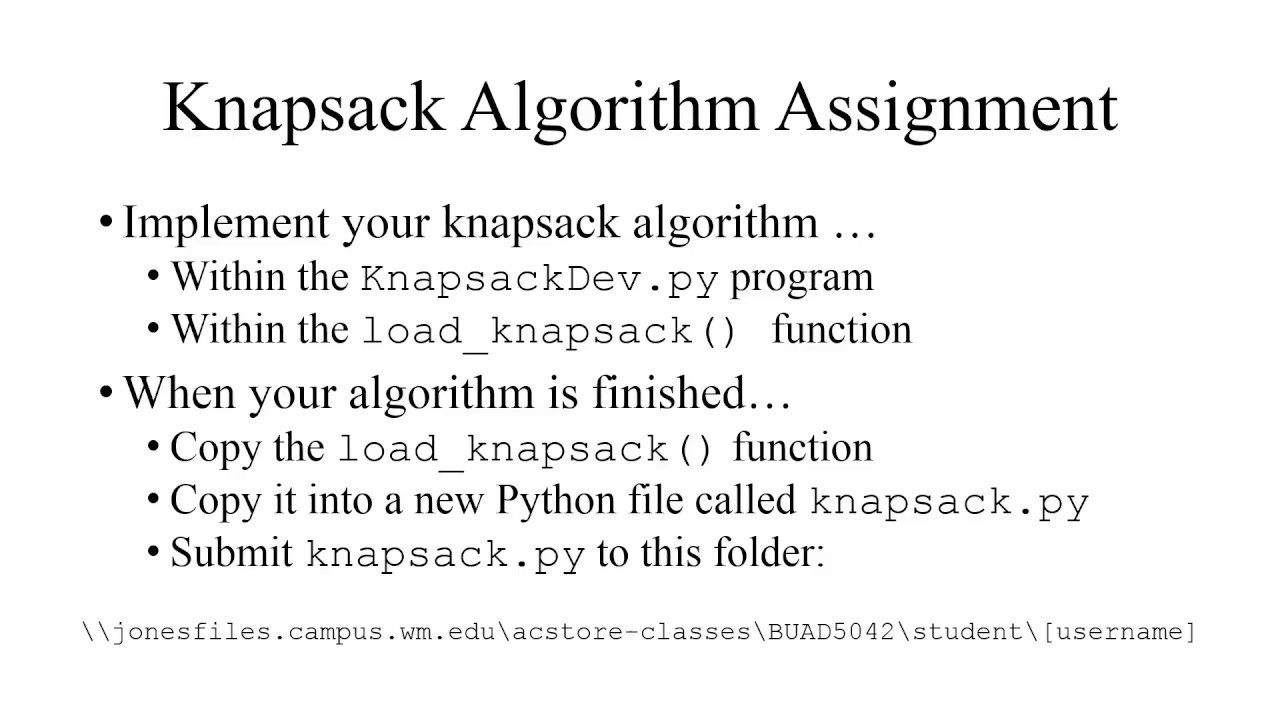 Submitting Heuristic Algorithm Assignments