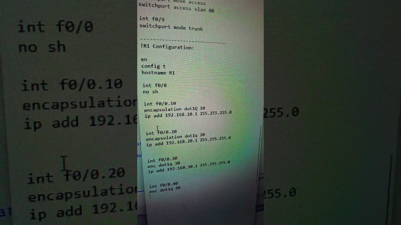 Router on stick lab #networkdiscovery