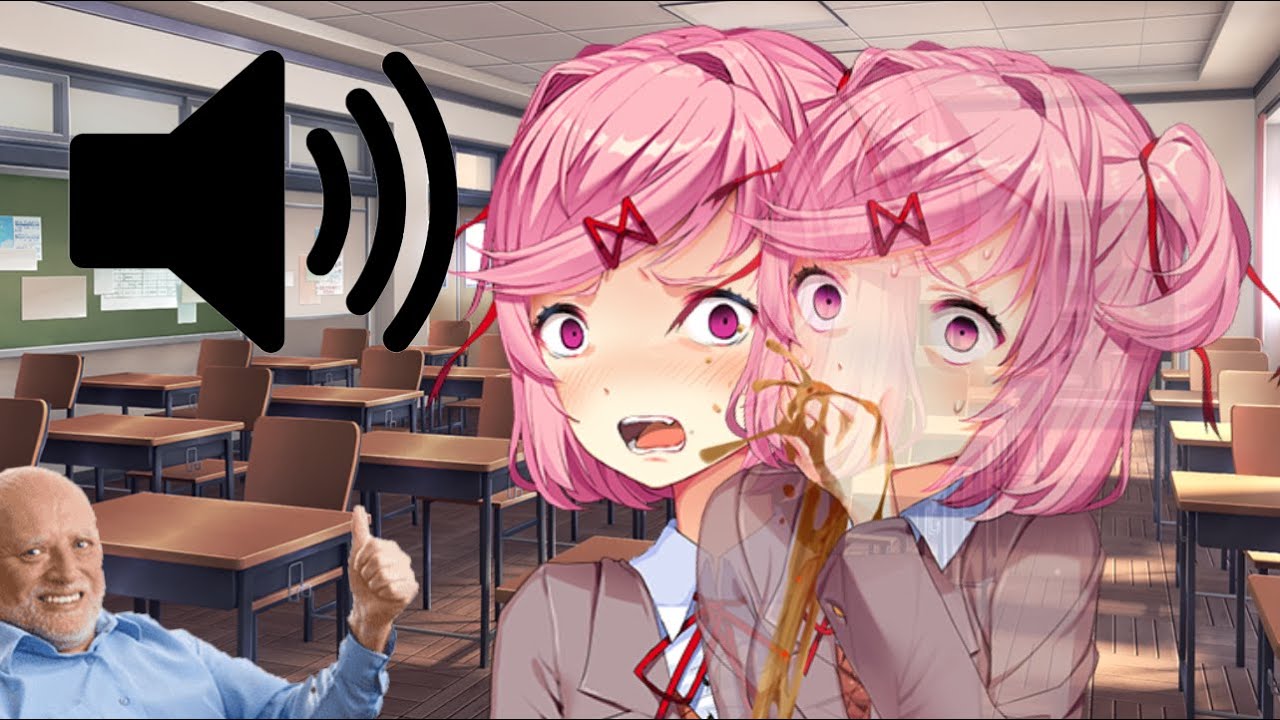 Natsuki vomits but the scene has sound