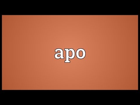 Apo Meaning