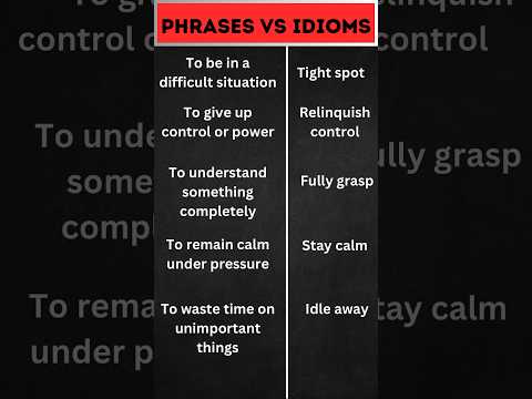 Phrases & Idioms in English #phrases #shorts #idioms