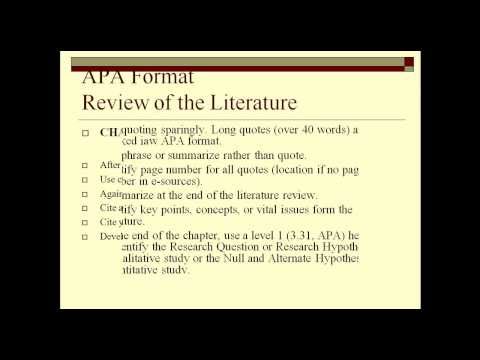 How to prepare APA Format Research Report