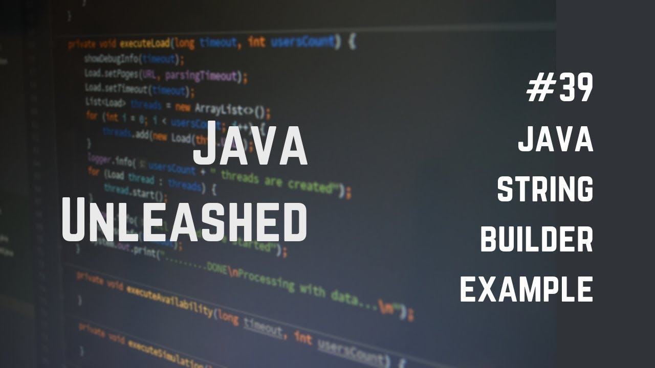 #39 Java StringBuilder and Conversions Example