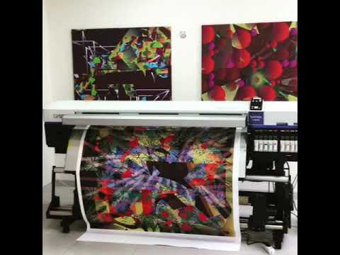 Wall art and silk scarves printing