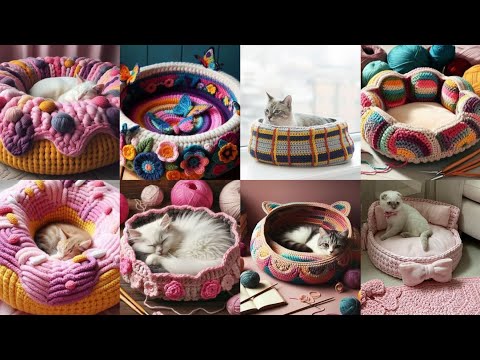 NEWEST VERSION OF MOST POPULAR EASY TRENDY CROCHET CAT BED DESIGN FREE PATTERN DIY PROJECTS