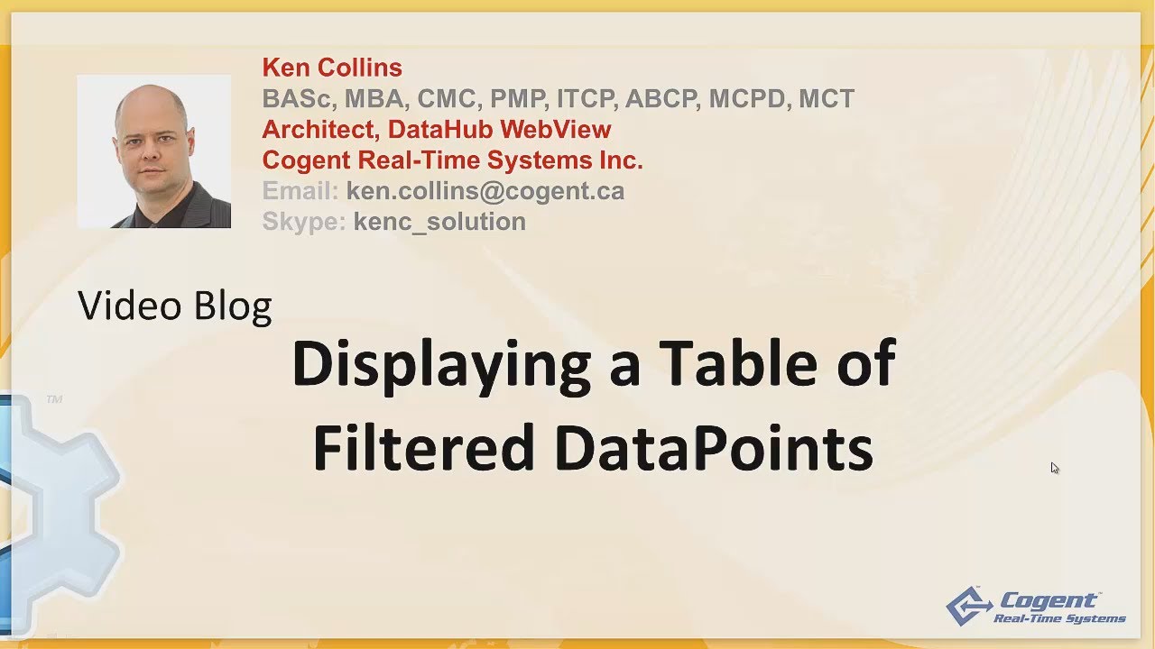 Displaying a Table of Filtered DataPoints