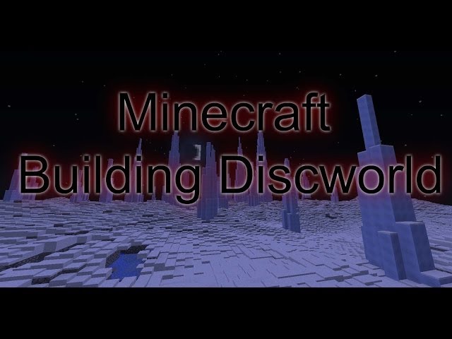 Discworld, at a roughly 1:1000 scale Minecraft Map
