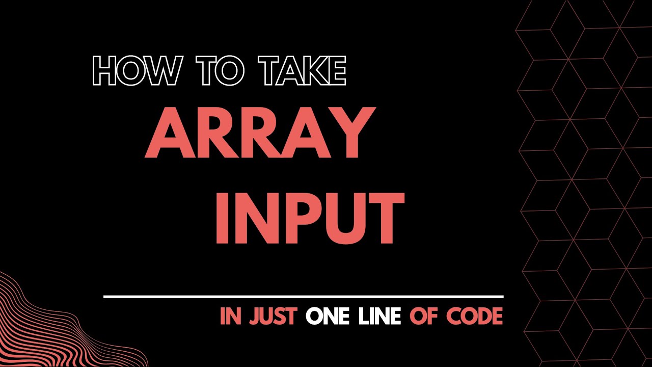 1D Array Input in One Line of Code | Python | 2022 | #array #python #oneliner