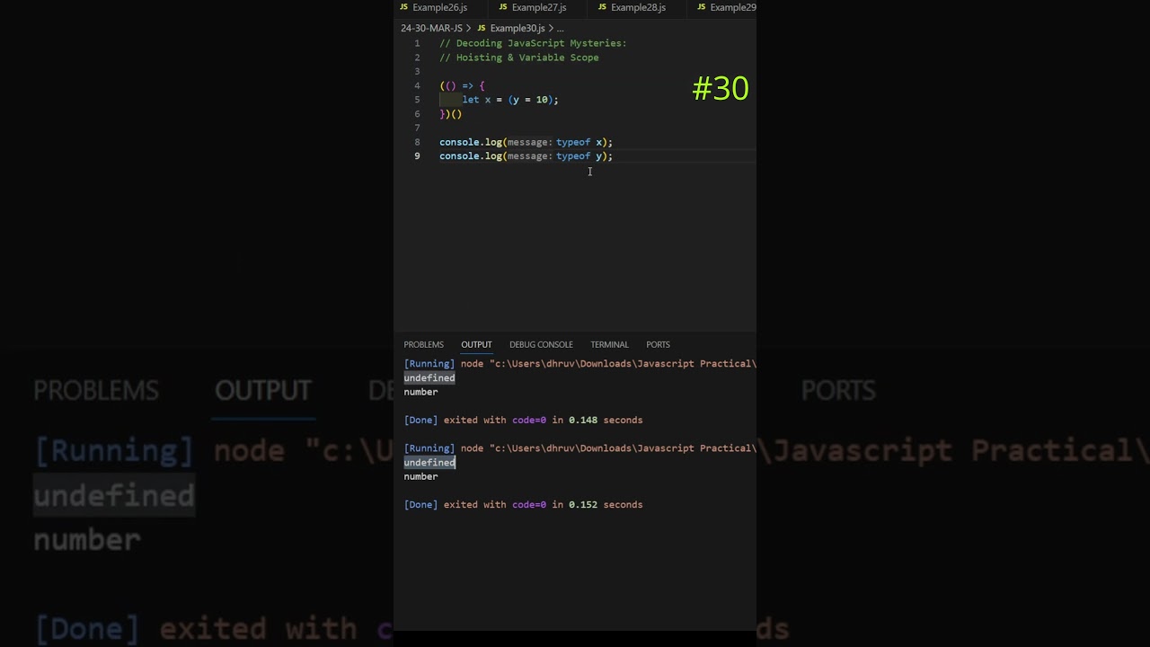 JavaScript IIFE: typeof Surprise!  #shorts #shortsfeed #ytshorts #javascript  |  @DevShortsCuts